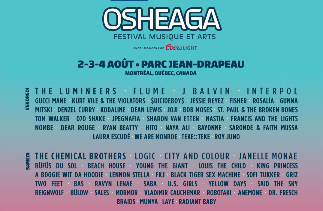 Osheaga dévoile sa programmation 2019 - caissedeson.com